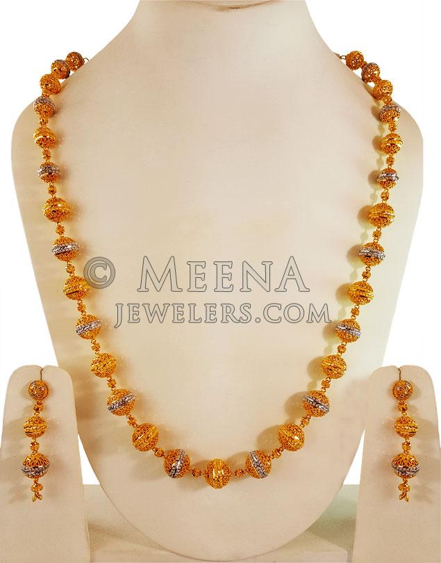 22K Yellow Gold Necklace Set StGo22224 US 7 476 22K Yellow Gold