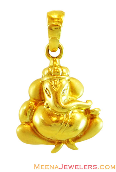 Ganesh Pendant (22K Gold) - PeGa12888 - 22k Gold "Lord Ganesha" pendant ...