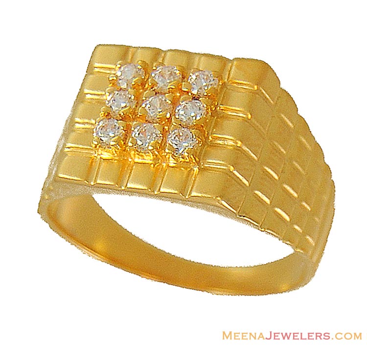 22K Gold Mens Ring (indian design) - RiMs9459 - 22Kt Mens Ring with ...