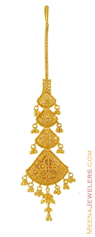 22K Gold Layered Tikka - TiGo8887 - 22k gold multi layered tika with ...