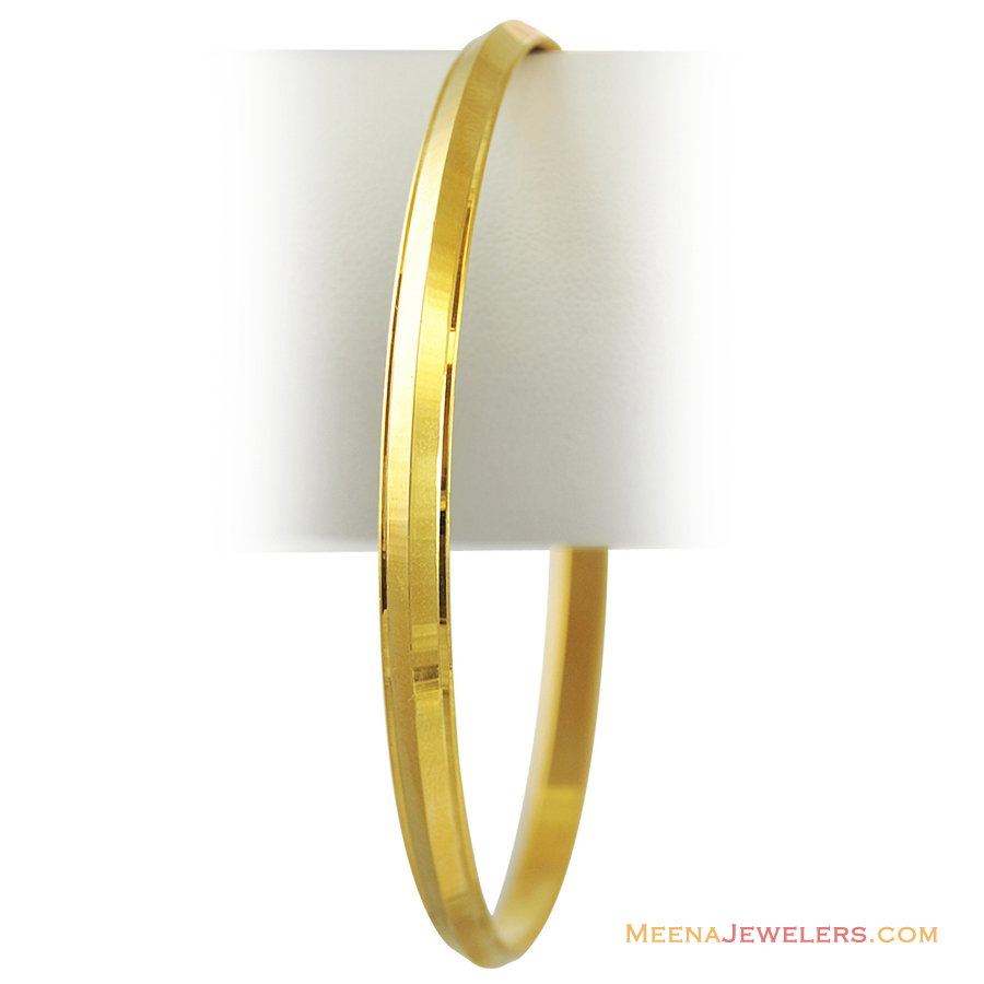 22k Yellow Gold Kada - BaMk11469 - 22k yellow gold kada (Men's Bangle ...
