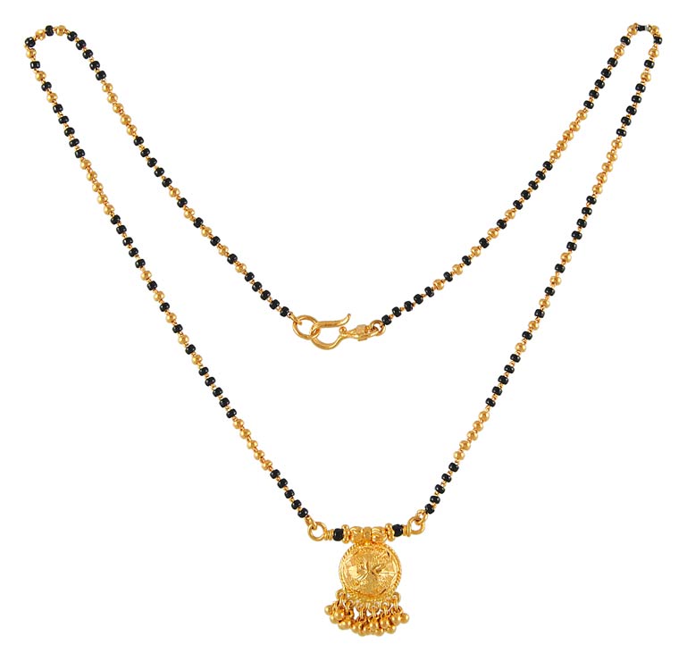 Traditional Mangalsutra - ChMs4464 - 22 Karat Gold Mangalsutra with ...