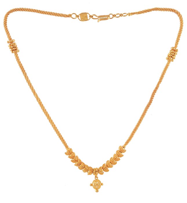 21Kt Gold Chains - ChFc4446 - 21Kt Gold Fancy Necklace Chain with fine ...