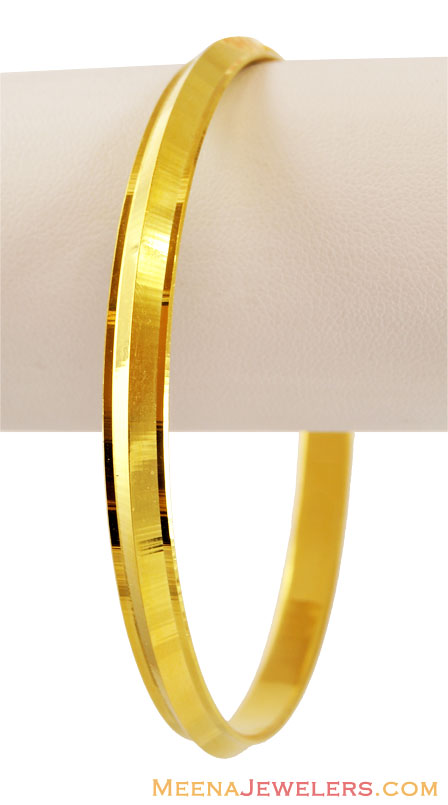 22k Yellow Gold Kada - BaMk14421 - 22k yellow gold Men's kada/Bangle ...