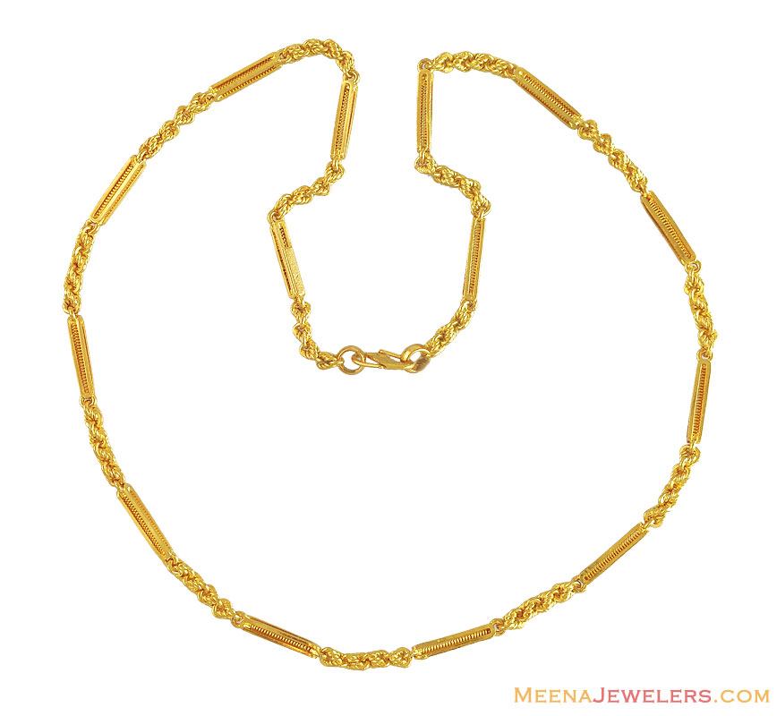 22K Cartier Rope Gold Mens Chain - ChMs12354 - 22K Cartier rope gold ...