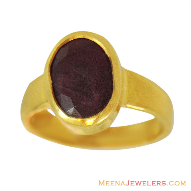22K Gold Manik Ring (Ruby) - AsRi11738 - 22K Gold Manik / Ruby Ring ...
