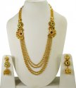 22kt Indian Gold Jewelry Set (Rani Haar) - StBr1626 - 22kt Indian Gold Jewelry Set (Rani Haar ...