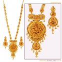 22Kt Gold ChandraHaar - StBr7381 - 22K Gold Necklace and Earrings set ...