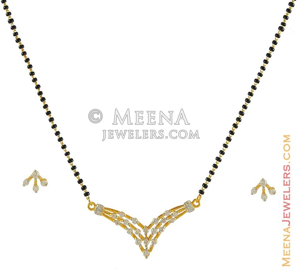 Signity Mangalsutra Set(22k) - StMs7662 - 22k yellow gold mangalsutra ...