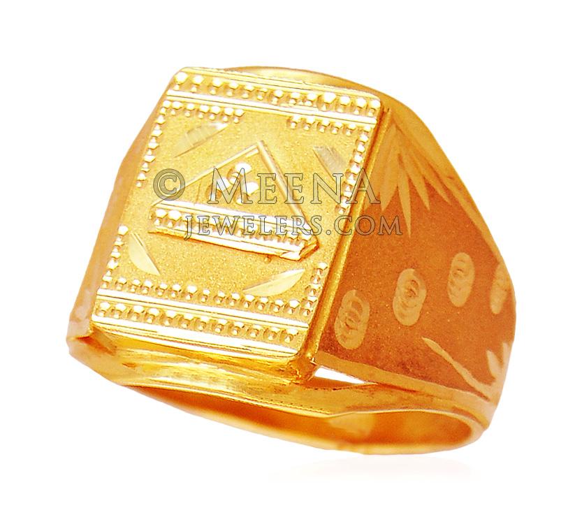 22k Mens Ring - RiMs18409 - 22k Gold Ring for men's. Ring is ...