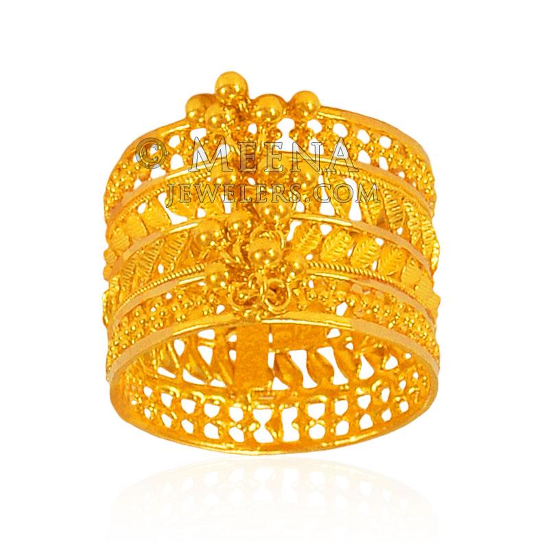 22k Yellow Gold Filigree Band - RiLg23943 - 22k Yellow Gold Filigree ...