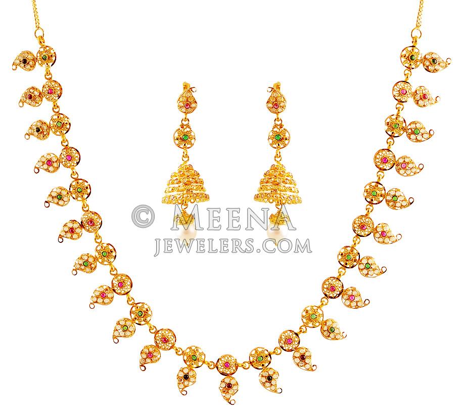 22K Exclusive Mango Maala Set - StGd18518 - Exclusively designed ...