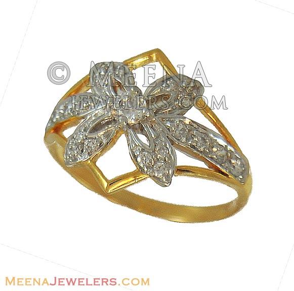 Star Signity Ring (22K Gold) - RiLs8632 - 22Kt Gold Ladies fancy Ring ...