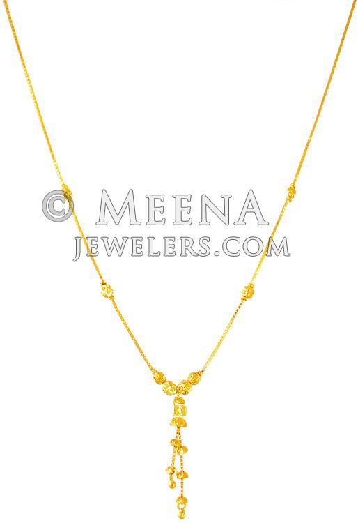 22Kt Gold Dokia Chain - ChFc21626 - 22Kt Gold dokia chain is designed ...