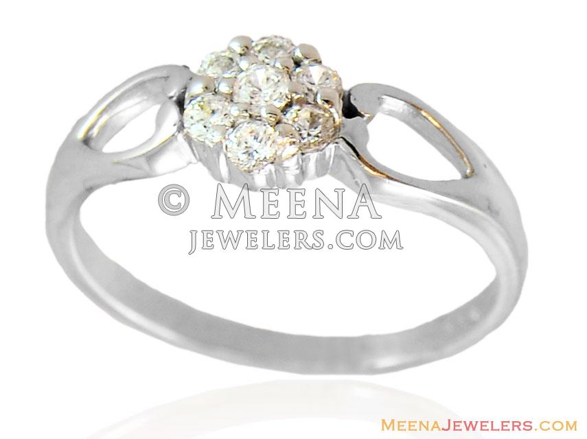 18Kt White Gold Ring with Stone - RiWg15243 - 18Kt White Gold Ring with ...