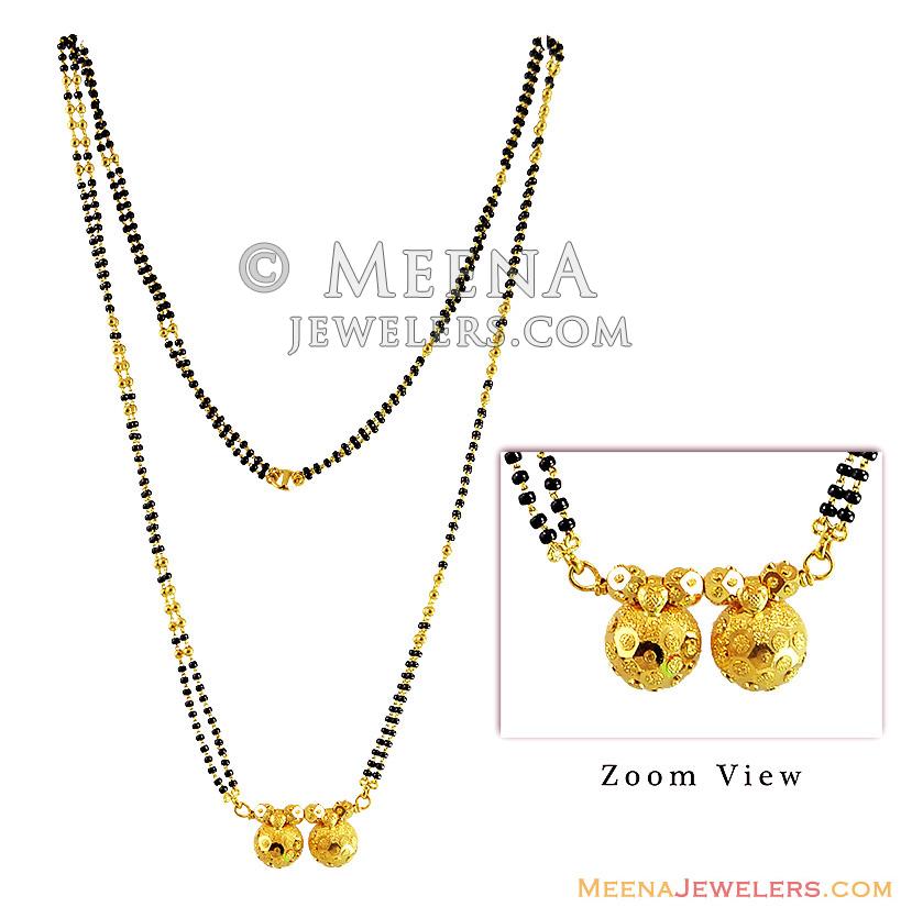 Traditional Ladies Mangalsutra 22k - ChMs14082 - 22K Gold Long ...