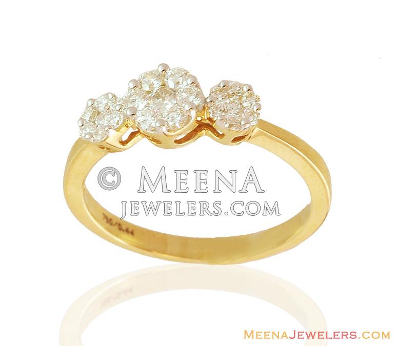 18k Yellow Gold Fancy Ring - DiRi14111 - 18k Fancy Ladies Yellow Gold ...