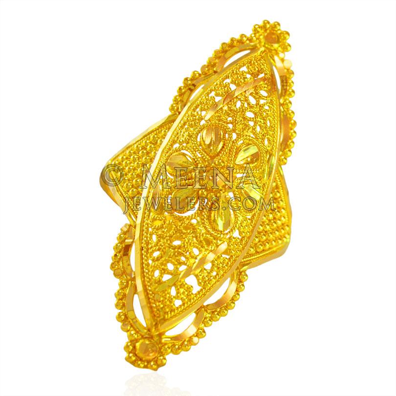 22k Gold Traditional Ladies Ring - Rilg22798 - 22k Gold Traditional ...
