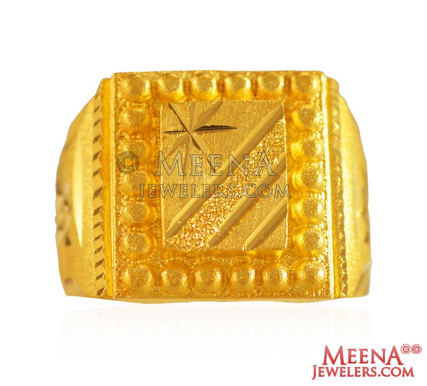 22 Karat Gold Mens Ring - RiMs26876 - 22 karat Gold Indian style ring ...