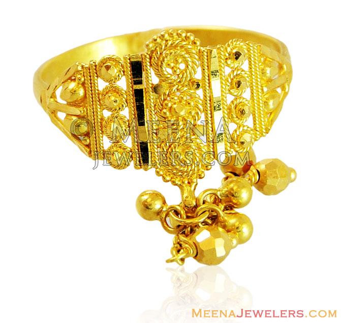 22K Traditional Filigree Ring - RiLg15210 - 22K Gold traditional Ring ...