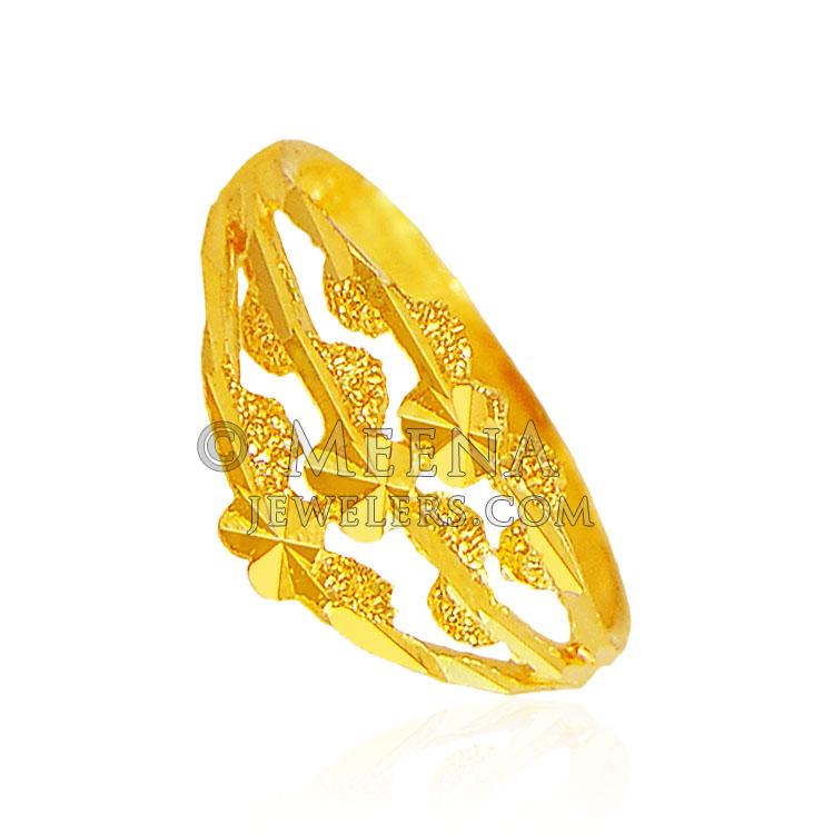 22 Karat Gold Ladies Ring - RiLg20410 - 22K Gold ring for ladies is ...