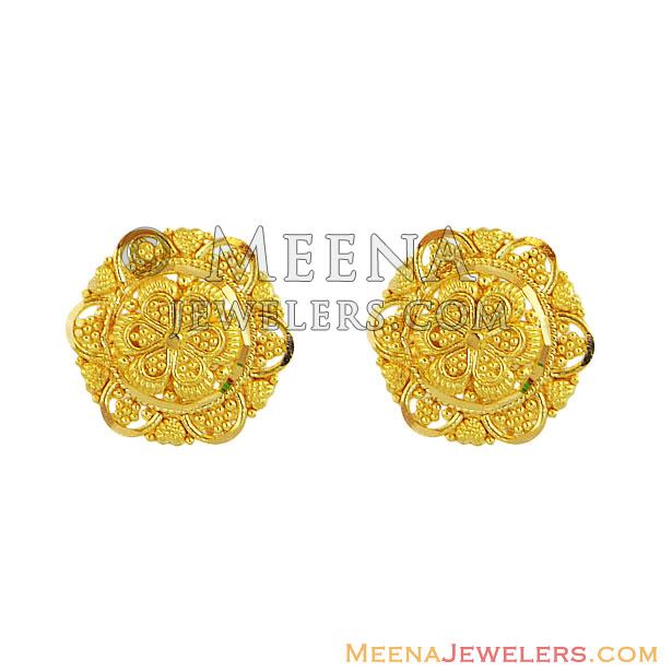 22K Indian Gold Tops - ErGt12003 - 22k gold tops with beautifully ...