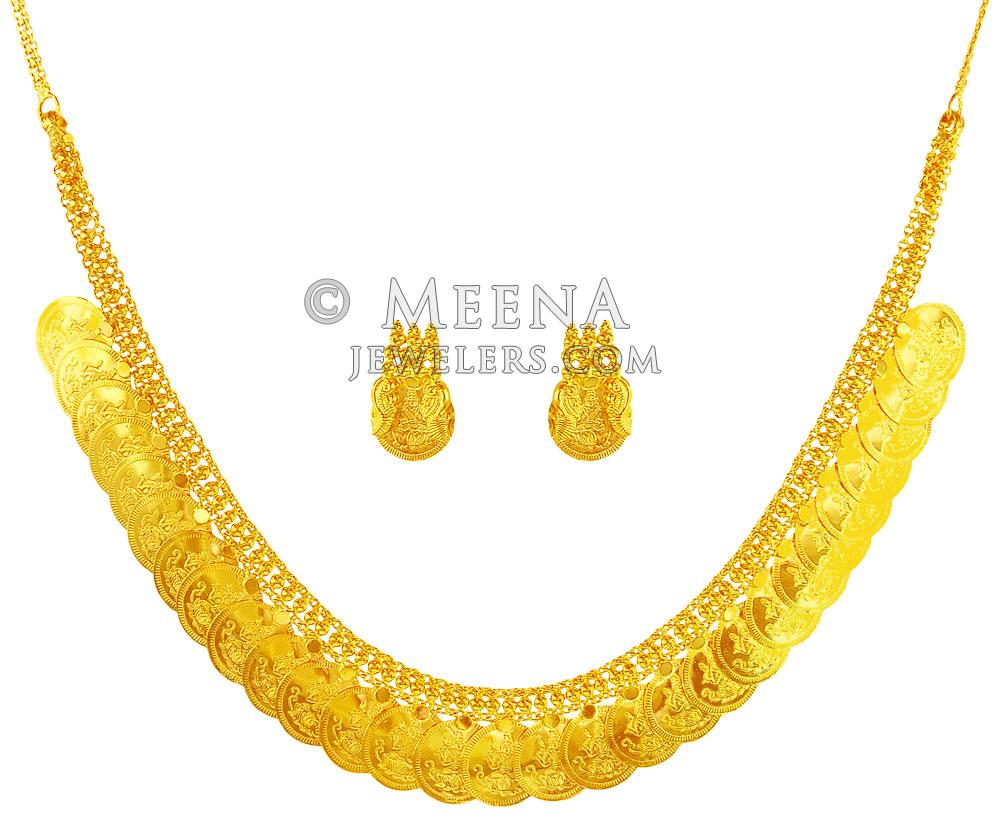 Gold Traditional Kasu Mala (Set) - StGo19736 - 22k Gold Kasu Mala Set ...