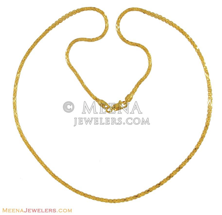 22Kt Gold Chain - chpl10761 - 22k gold Chain (19 inches long) Hook Type ...