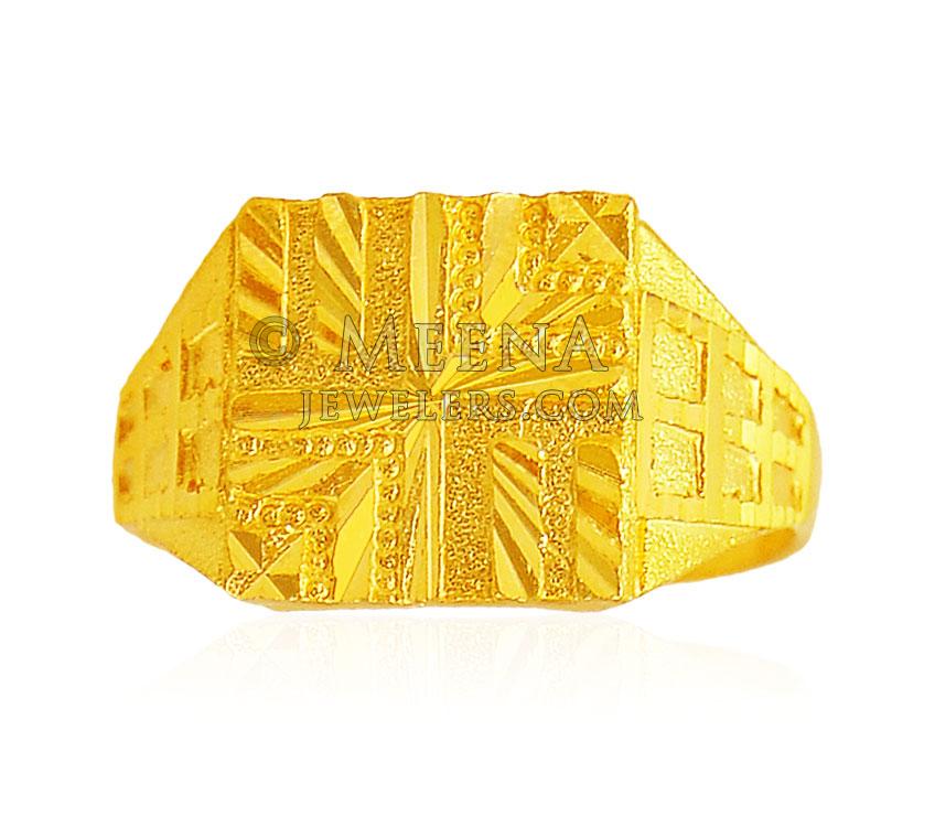 22 Karat Gold Mens Ring - RiMs20446 - 22K Gold ring for men's is ...