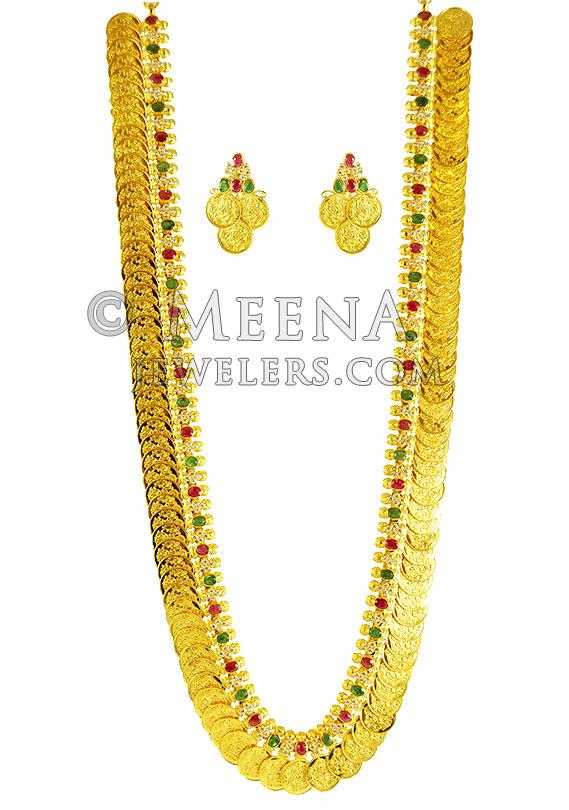 22 Karat Gold Kasu Maalai (Set) - StGo19946 - 22K Gold Kasu mala or ...