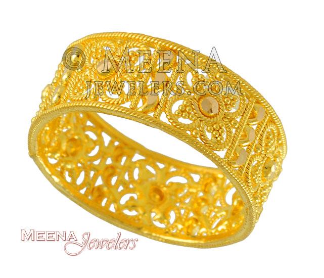 22Kt Ladies Ring - RiLg3694 - 22Kt Gold Ladies Ring / Filigree band ...