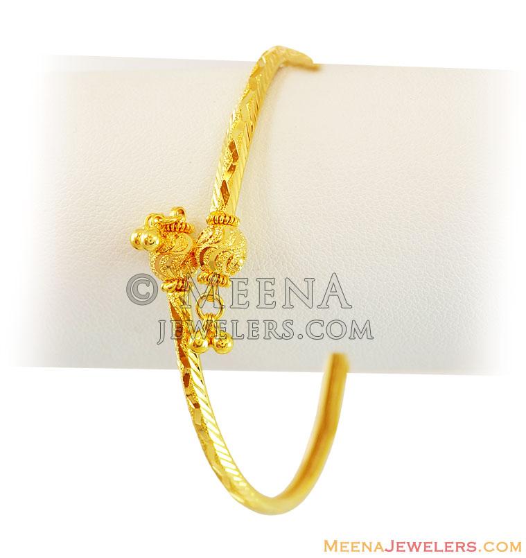 Gold Indian Kada 22K - BaKa12751 - 22Kt Gold Classic design Kadu and in ...