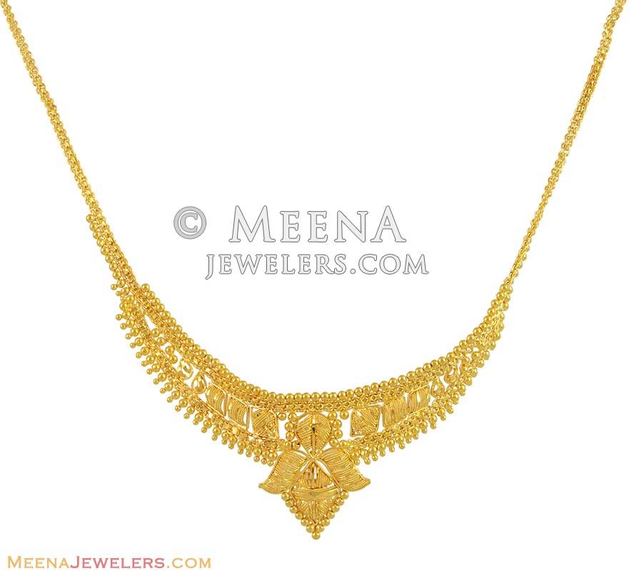 22k Yellow Gold Necklace - StLs11346 - 22k yellow gold necklace without ...