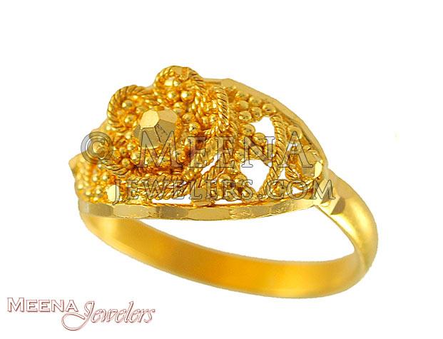 Baby Ring (22kt Gold) - BjRi3764 - 22kt Gold Baby Ring (Boys) with ...