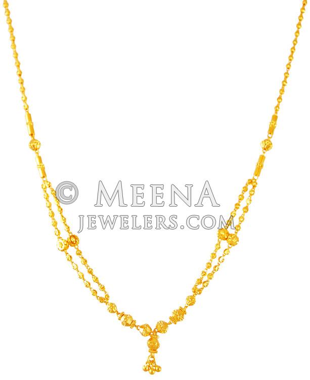 22K Gold Dokia Chain - ChFc21597 - 22K Gold Dokia chain for ladies ...