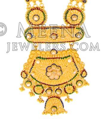 22 Kt Gold LongSets/Patta Sets - StBr101 - 22 Kt Gold Long Sets With ...