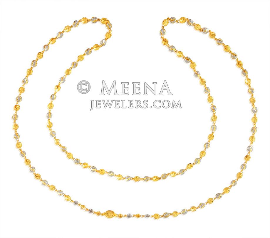 22 Karat Gold Two Tone Chain - ChLo22768 - 22K Gold Two Tone ladies ...
