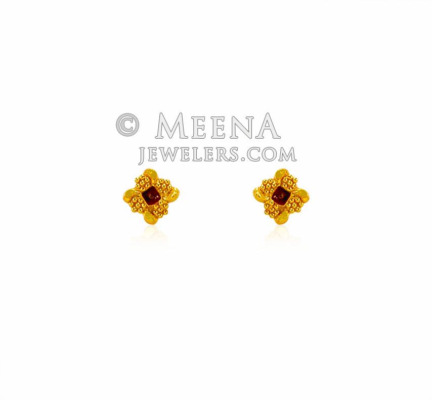 22 Kt Gold Tops (Small) - ErGt24047 - 22 Kt Gold Tops, Indian style ...