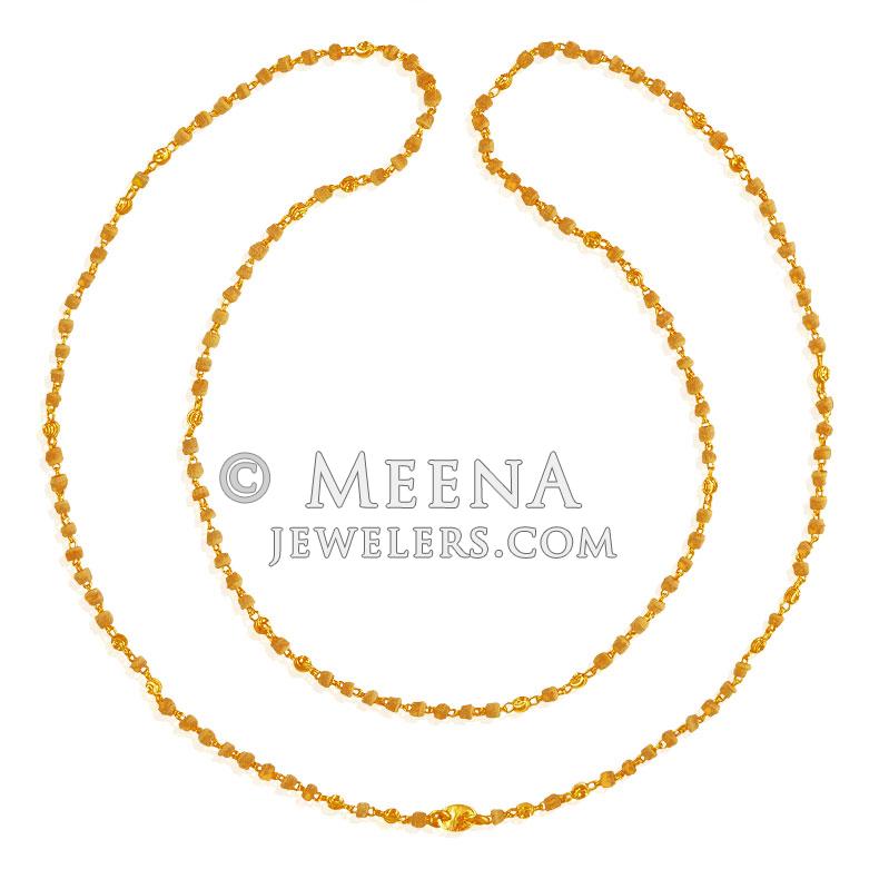 22KT Gold Tulsi Mala - ChLo21642 - US$ 1,658 - 22KT Gold Tulsi mala is ...