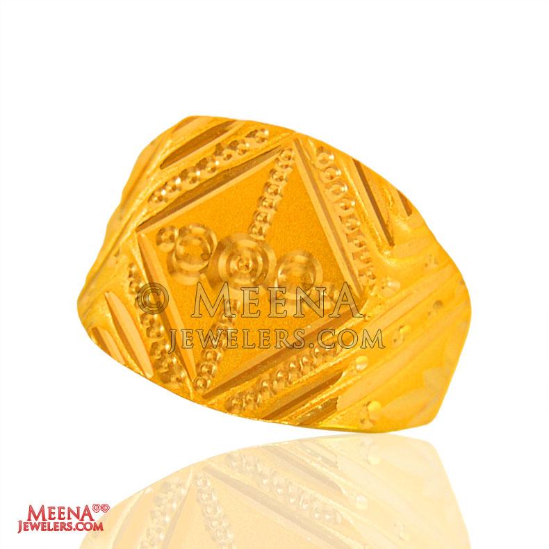 22K Gold Mens Ring - RiMs24740 - 22 karat Gold ring for Men's is ...