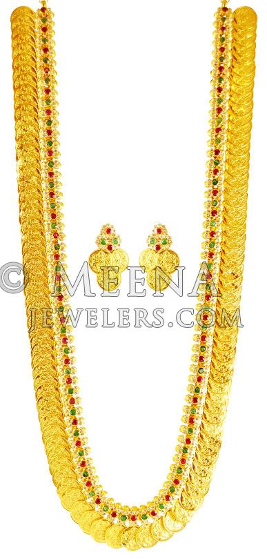 22 Kt Gold Kasu Mala (Set) - StGo19950 - 22K Gold Kasumala Set. Set is ...