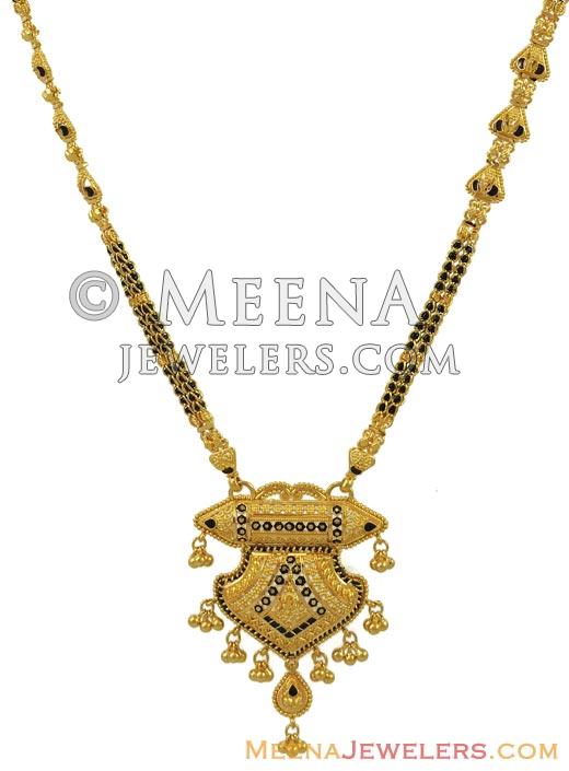 22Kt Mangalsutra (double layered) - ChMs10257 - 22 Karat Gold ...