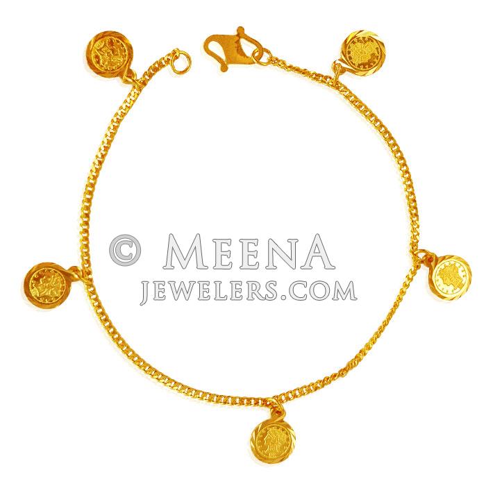 22 Kt Gold Ginni Bracelet - brla21209 - 22K Gold bracelet for ladies is ...