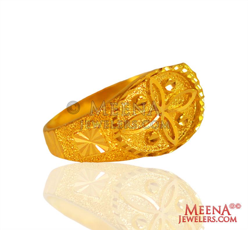 22 Kt Gold Fancy Mens Ring - RiMs26306 - US$ 959 - 22 Kt Gold Fancy ...