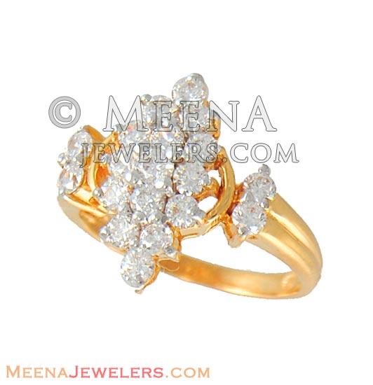 Gold ring with star signity - RiLs6028 - 22k Gold fancy star signity ...