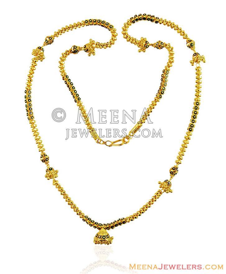 22k Gold Meena Chain - chfc15296 - 22K Gold Chain, exclusively designed ...