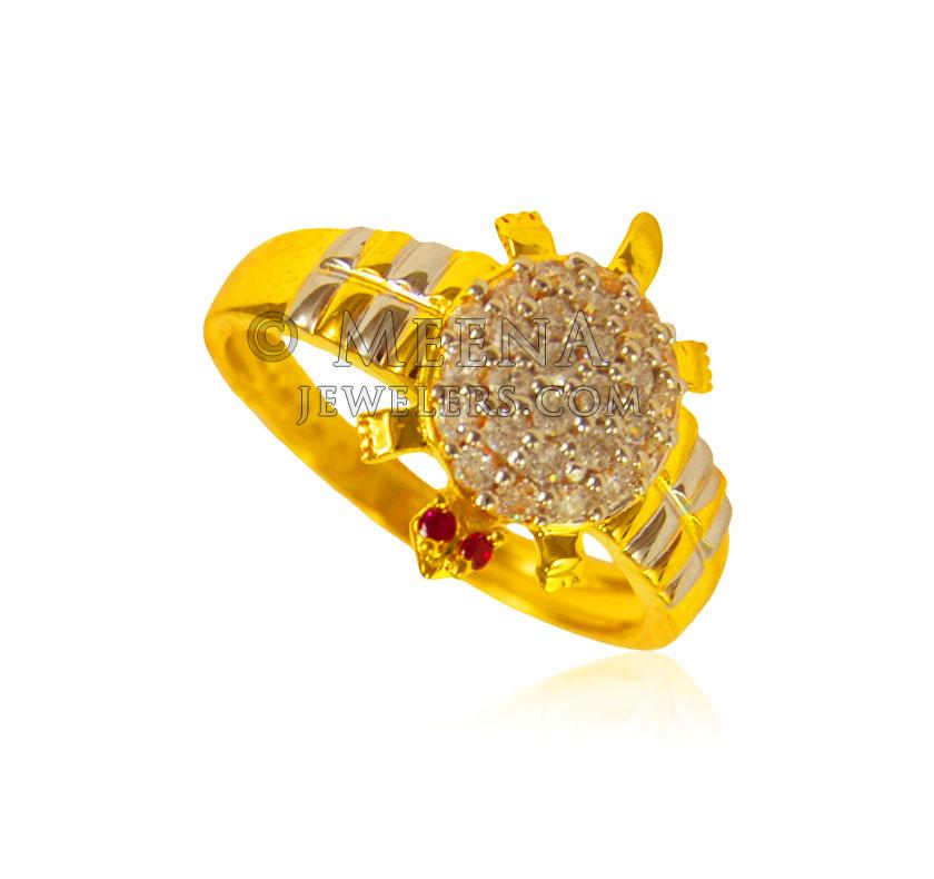 22k Gold Tortoise Ring - RiLs24290 - 22k Gold Ring is exclusively ...