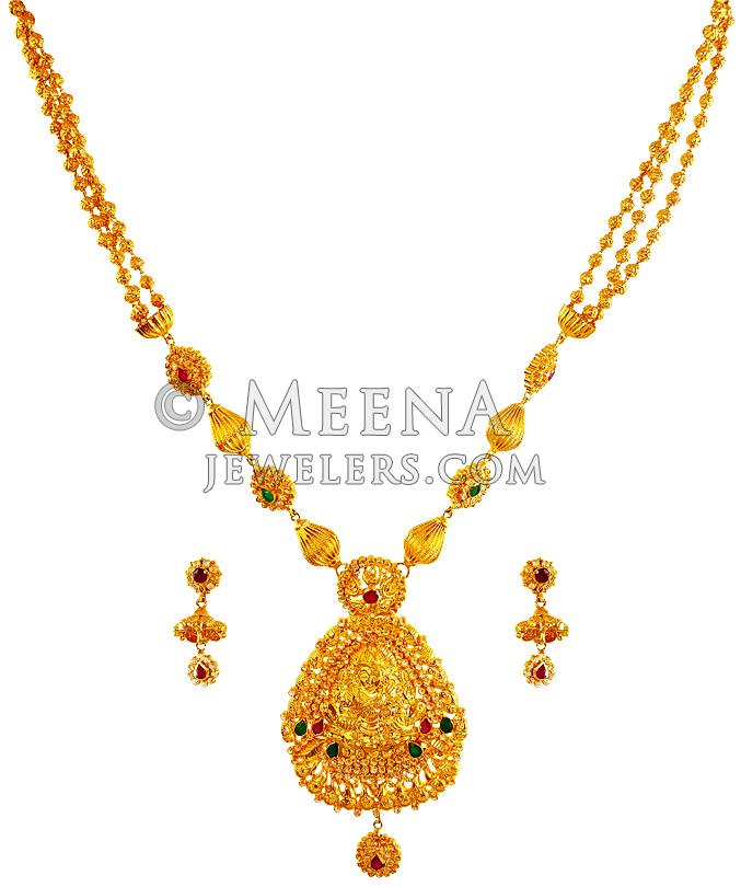 22karat Gold Temple Necklace Set - StGd22108 - US$ 12,625 - 22karat ...