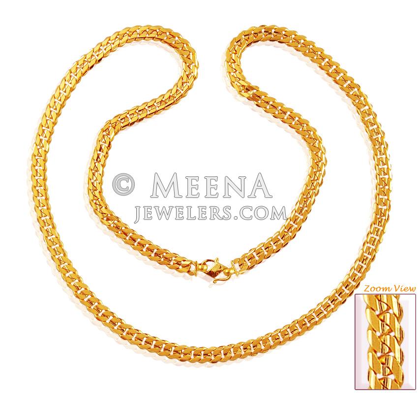 22k Yellow Gold Chain (22 Inch) - ChPl17387 - 22k yellow gold chain ...