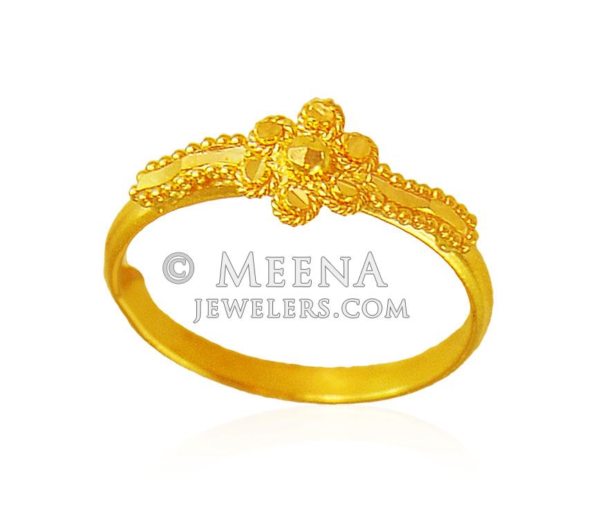 22kt Gold Baby Ring - BjRi20001 - 22kt Gold Kids Ring is designed ...